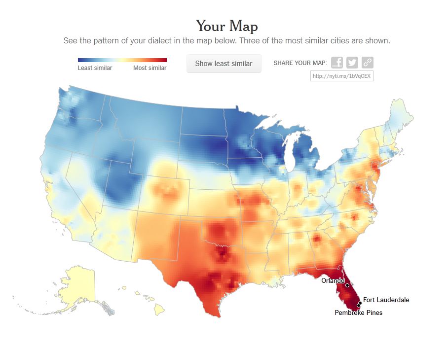 Interactive Graphic – dialect map – The LeEMS Machine